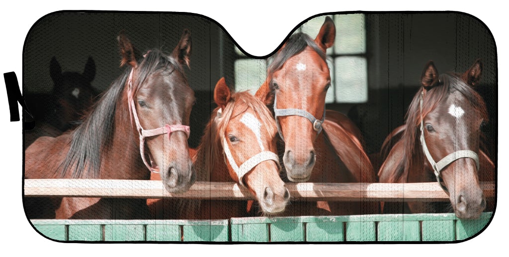 Horse-themed Car Sunshades with Fence Design for Auto Protection ...
