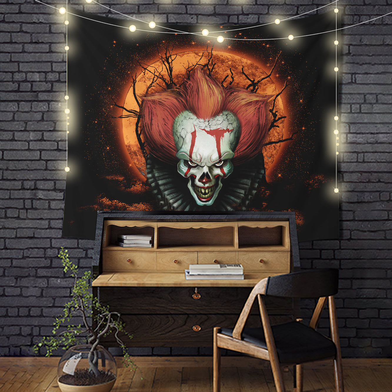 It Horror Movie Tapestry Moonlight Room Decor It Horror - AnimeBape