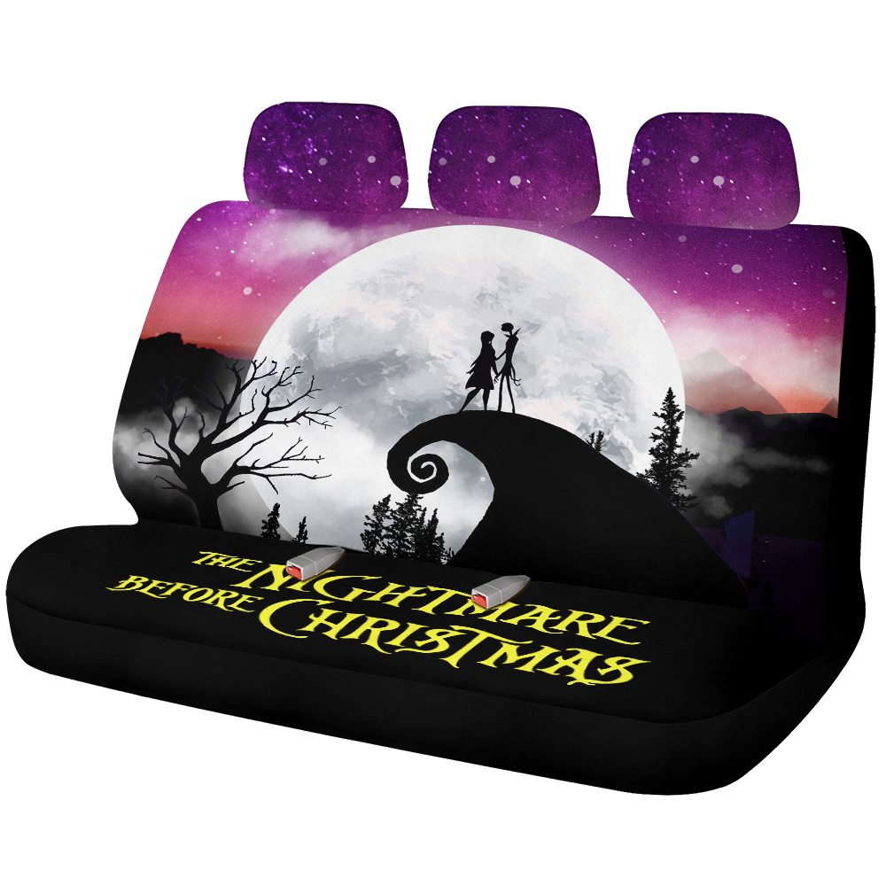 Jack and Sally Moon Night Car Back Seat Covers Protector Set - AnimeBape