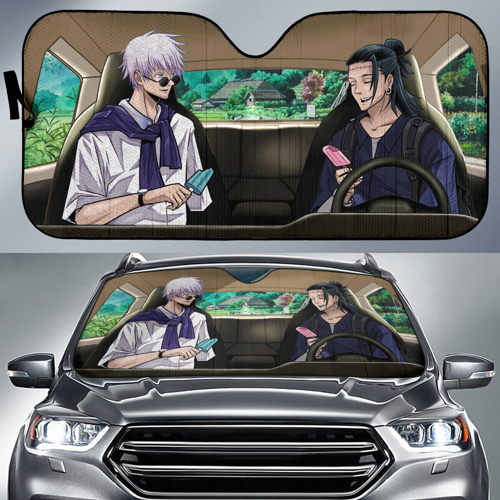 Jujutsu Kaisen Gojo Geto Sunshades for Car Auto Protection - AnimeBape