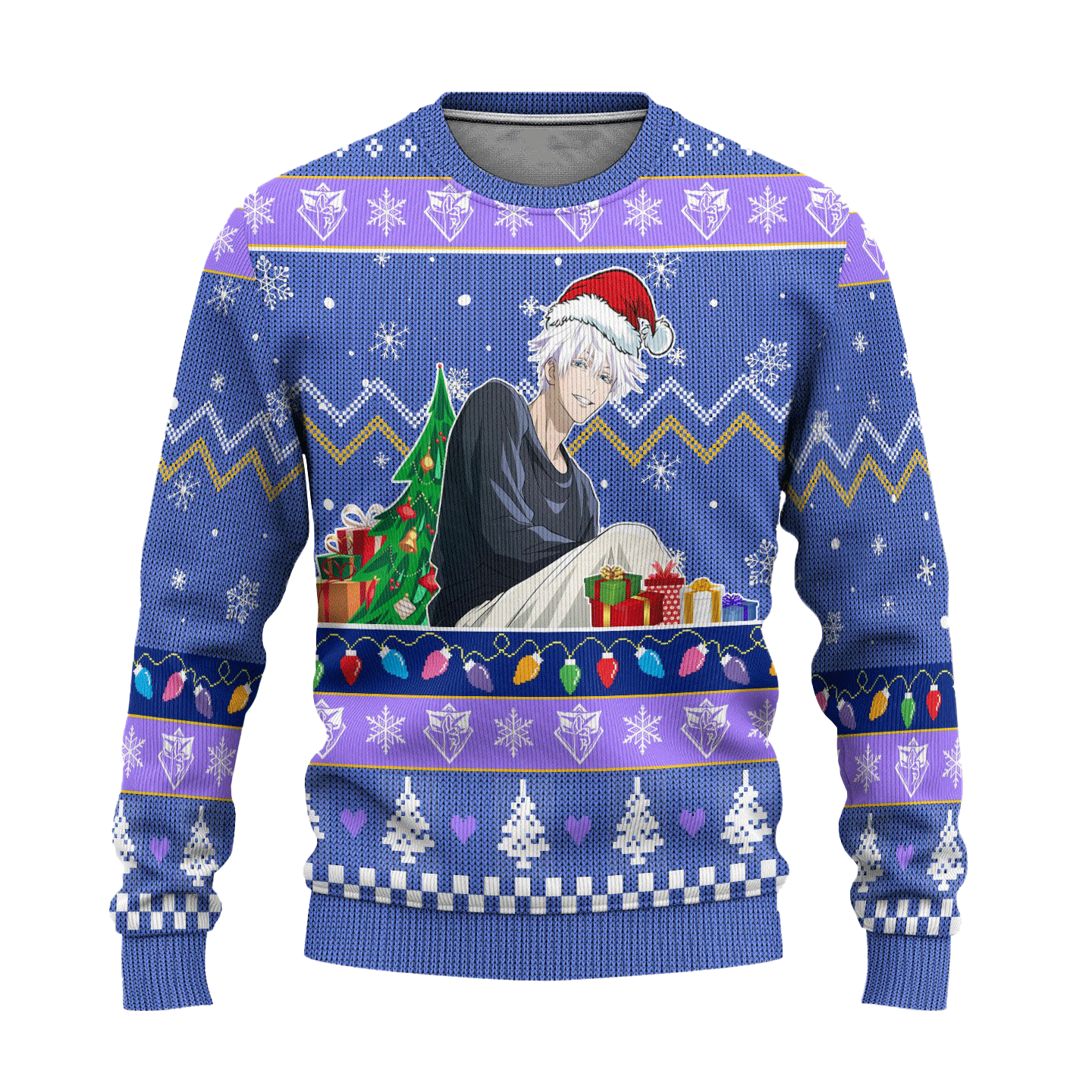 Custom Satoru Gojo Jujutsu Kaisen Xmas Gift Ugly Christmas Sweater ...
