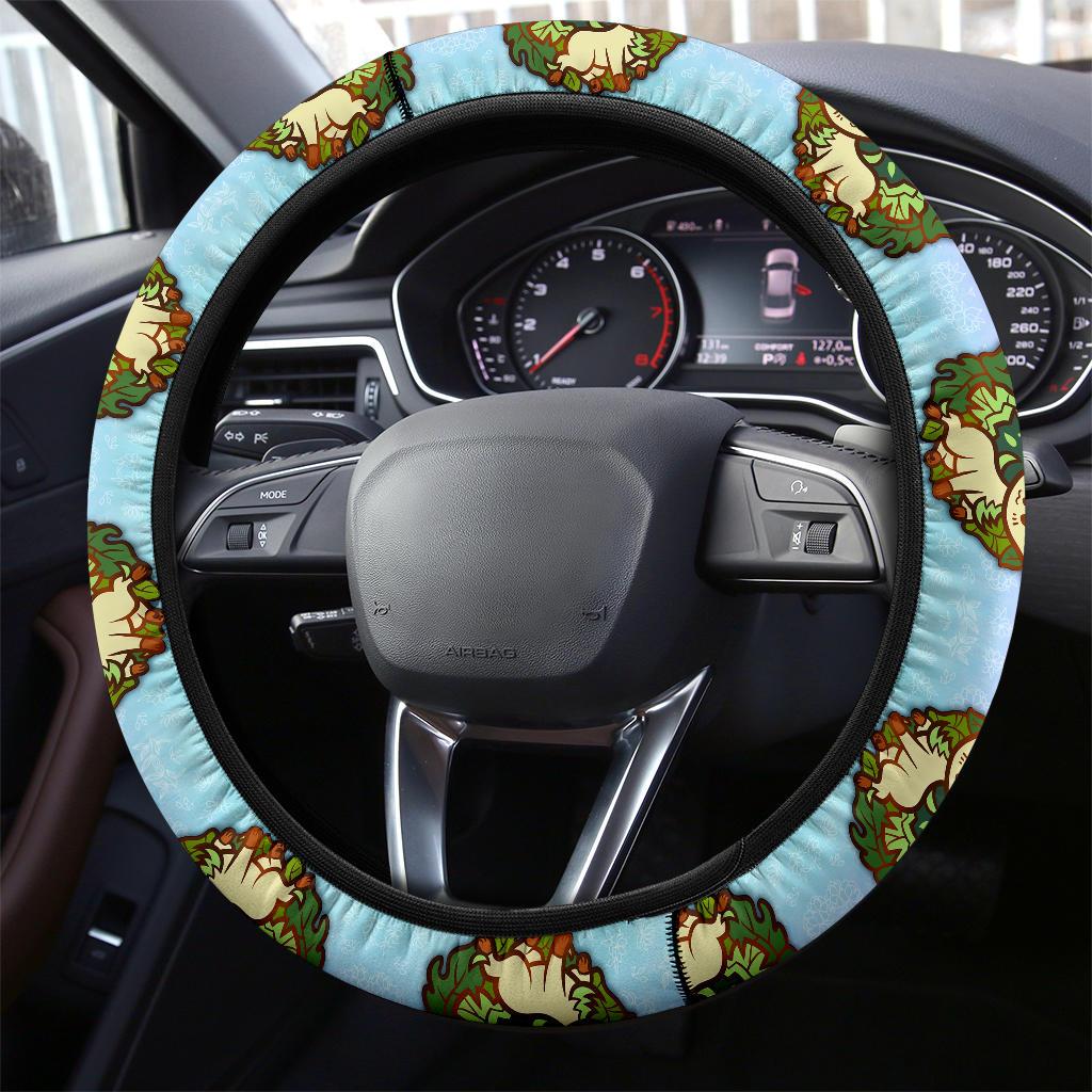 Leafeon Pokemon Steering Wheel Cover for Car, Cute Design - AnimeBape