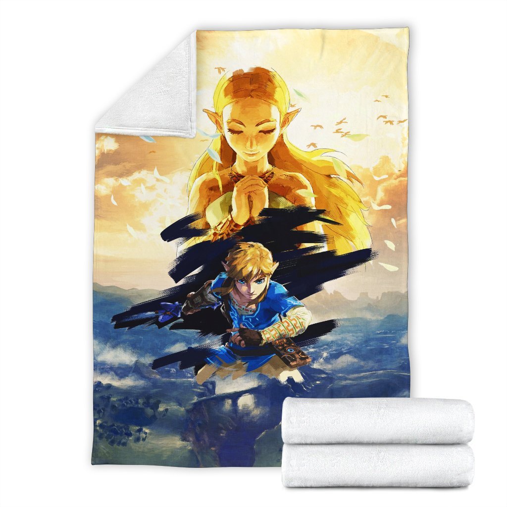 Legend of Zelda Breath of the Wild Cozy Premium Blanket - AnimeBape