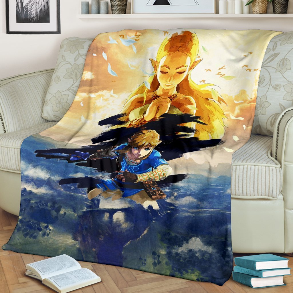 Legend of Zelda Breath of the Wild Cozy Premium Blanket - AnimeBape