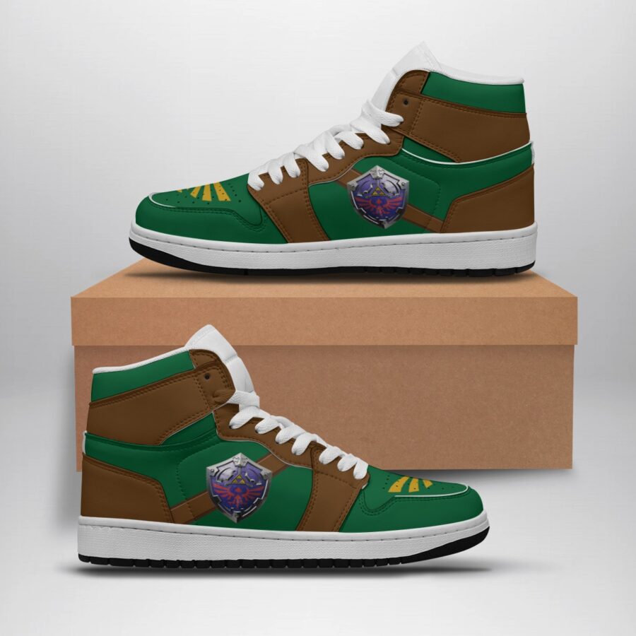 Link Original Style Zelda Inspired Mid Top 1 Basketball Shoes for ...