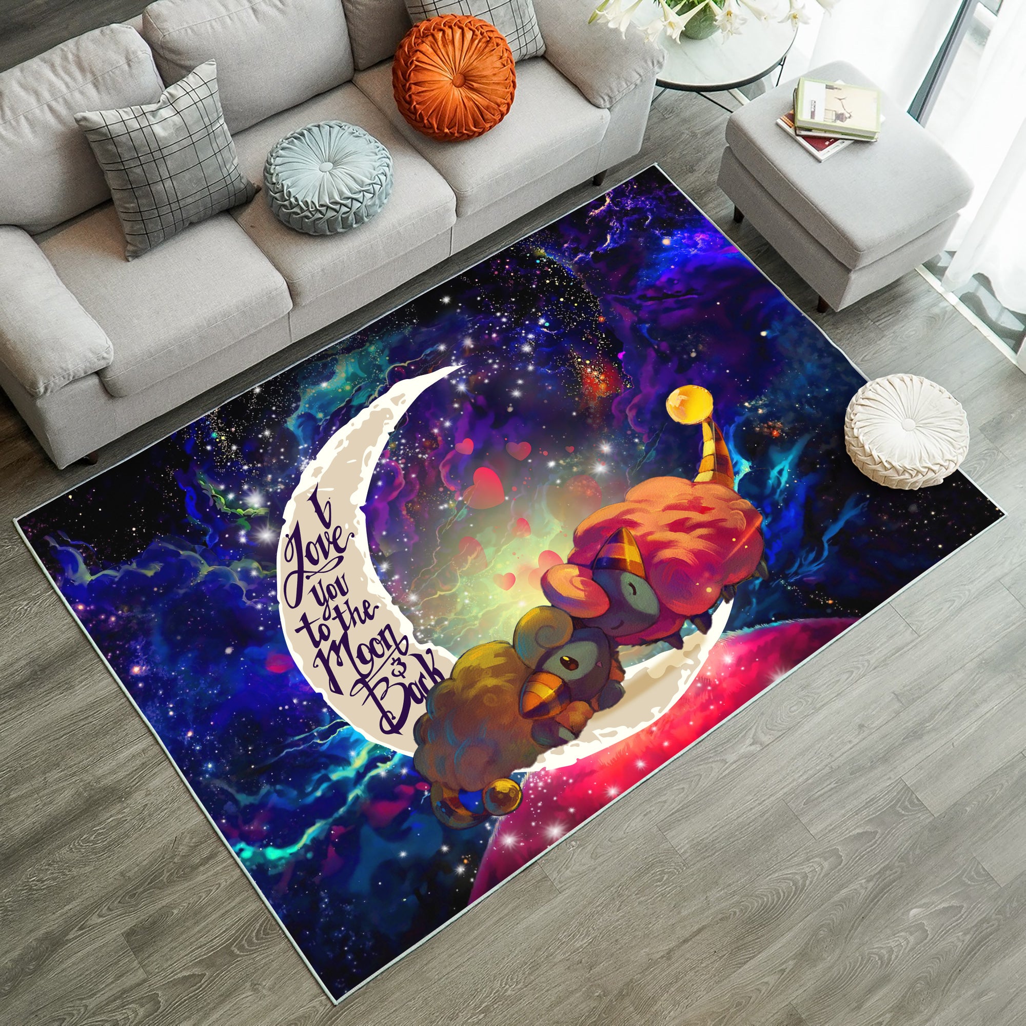 Mareep Pokemon Galaxy Rug Carpet for Home Room Decor 7513 - AnimeBape