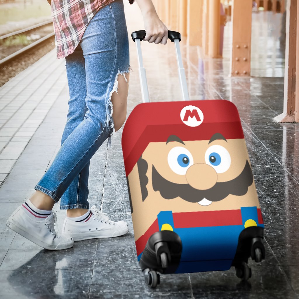 Mario Luggage Cover Suitcase Protector for 2-Piece Set - AnimeBape