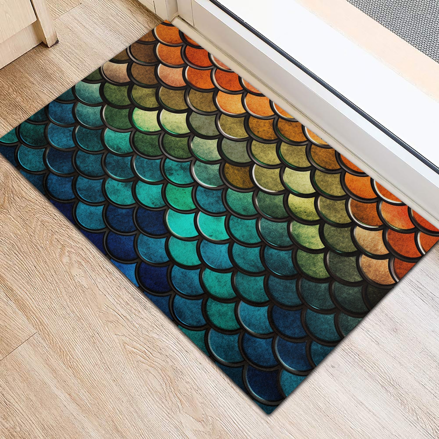 Colorful Mermaid Doormat for Home Decor and Entryway Charm - AnimeBape