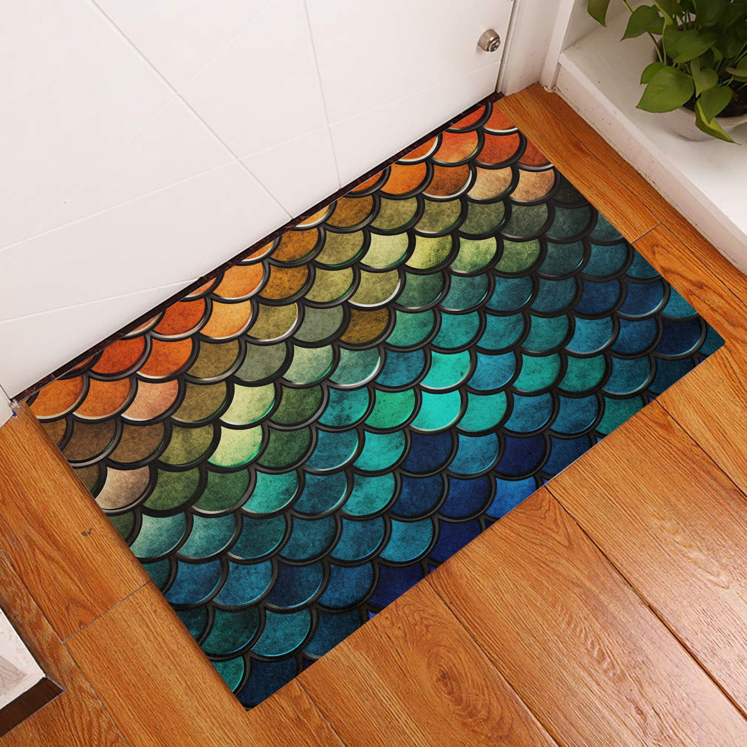 Colorful Mermaid Doormat for Home Decor and Entryway Charm - AnimeBape