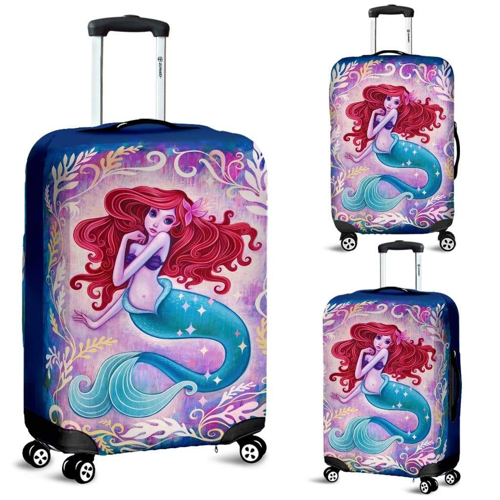 Mermaid Suitcase Protector Travel Luggage Cover for Protection - AnimeBape