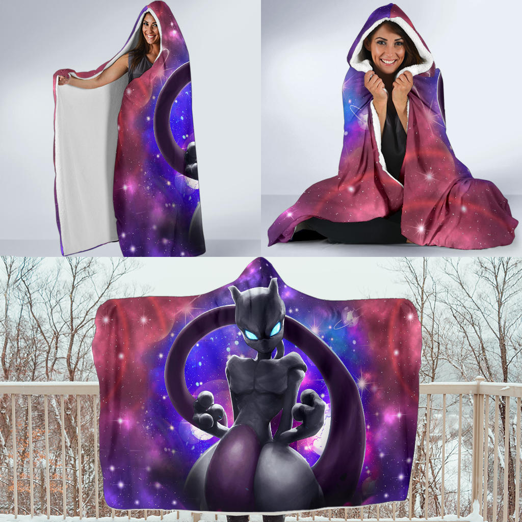 Mewtwo Galaxy Hoodie Blanket for Pokemon Fans - Soft Economy Design ...