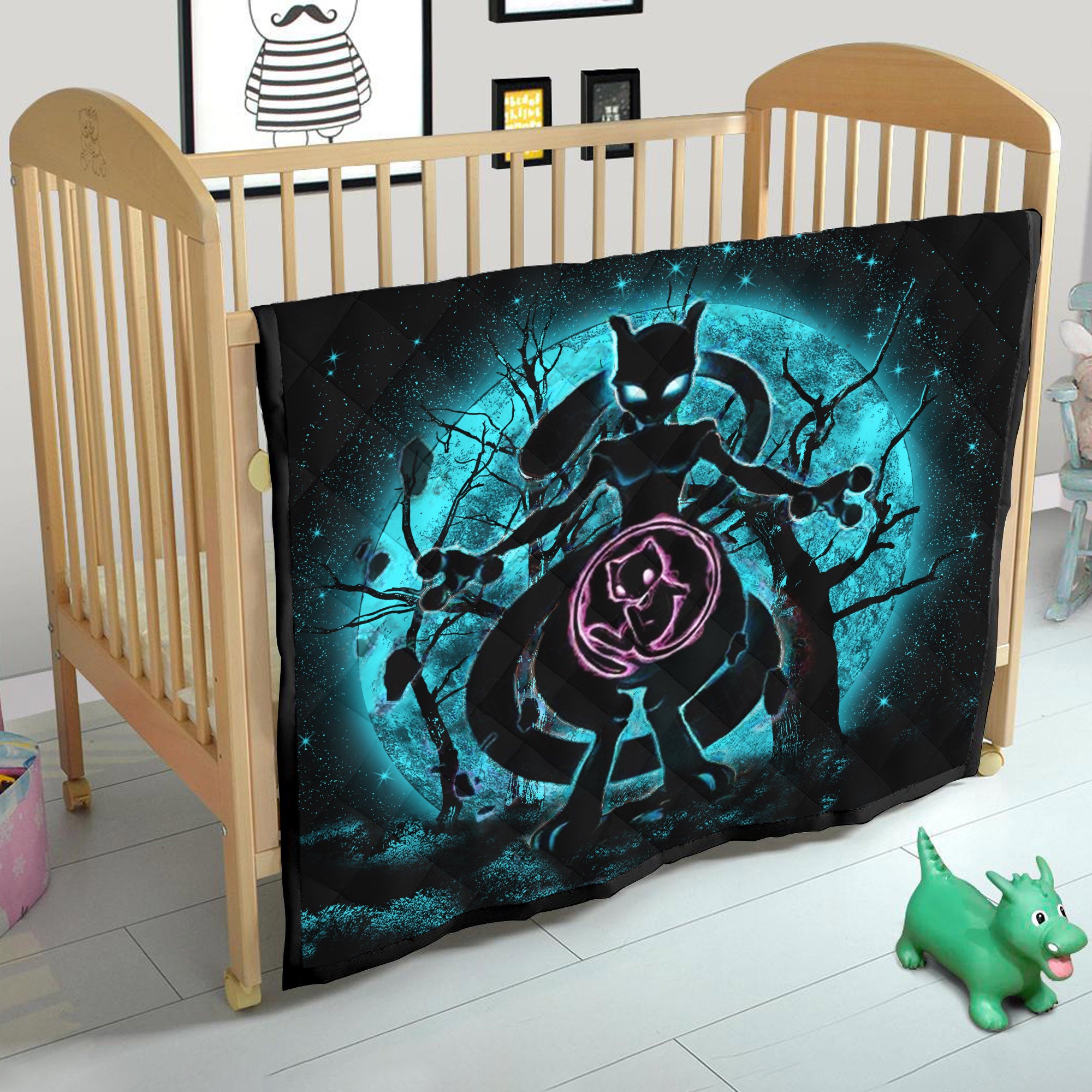 Mewtwo Quilt Blanket - Stylish Moonlight Design for Cozy Comfort ...