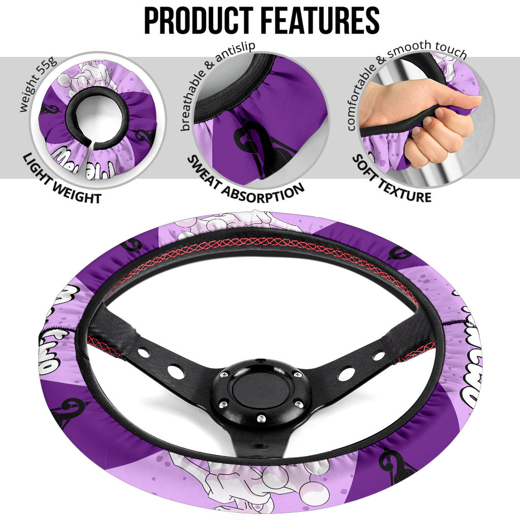 Mewtwo Pokemon Steering Wheel Cover for Cars and Trucks 8205 - AnimeBape