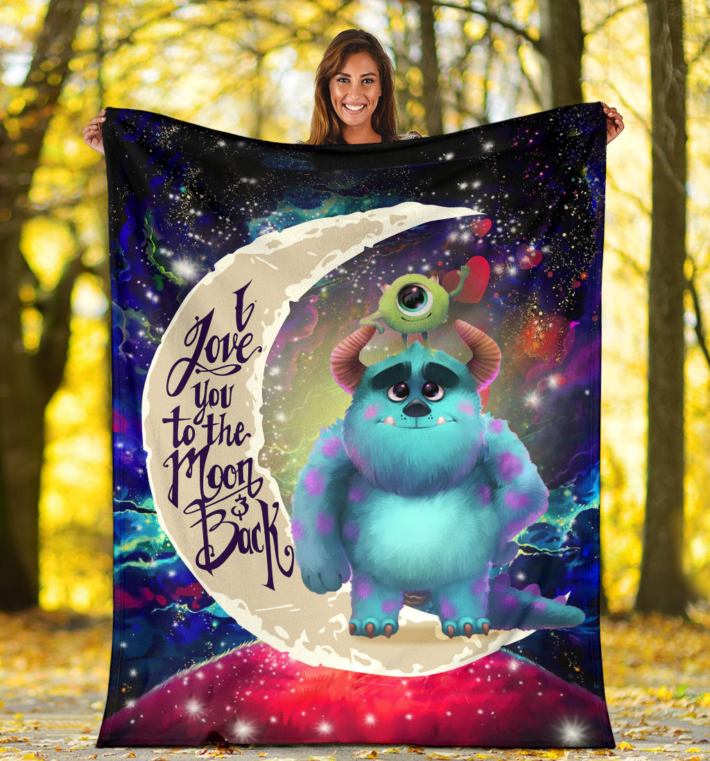 Sully and Mike Monster Inc Galaxy Blanket - Love You to the Moon ...