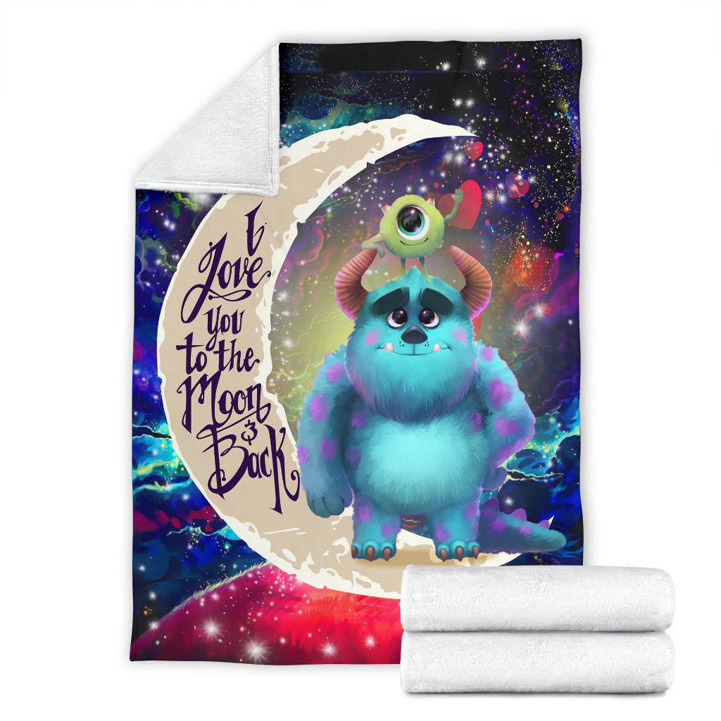 Sully and Mike Monster Inc Galaxy Blanket - Love You to the Moon ...