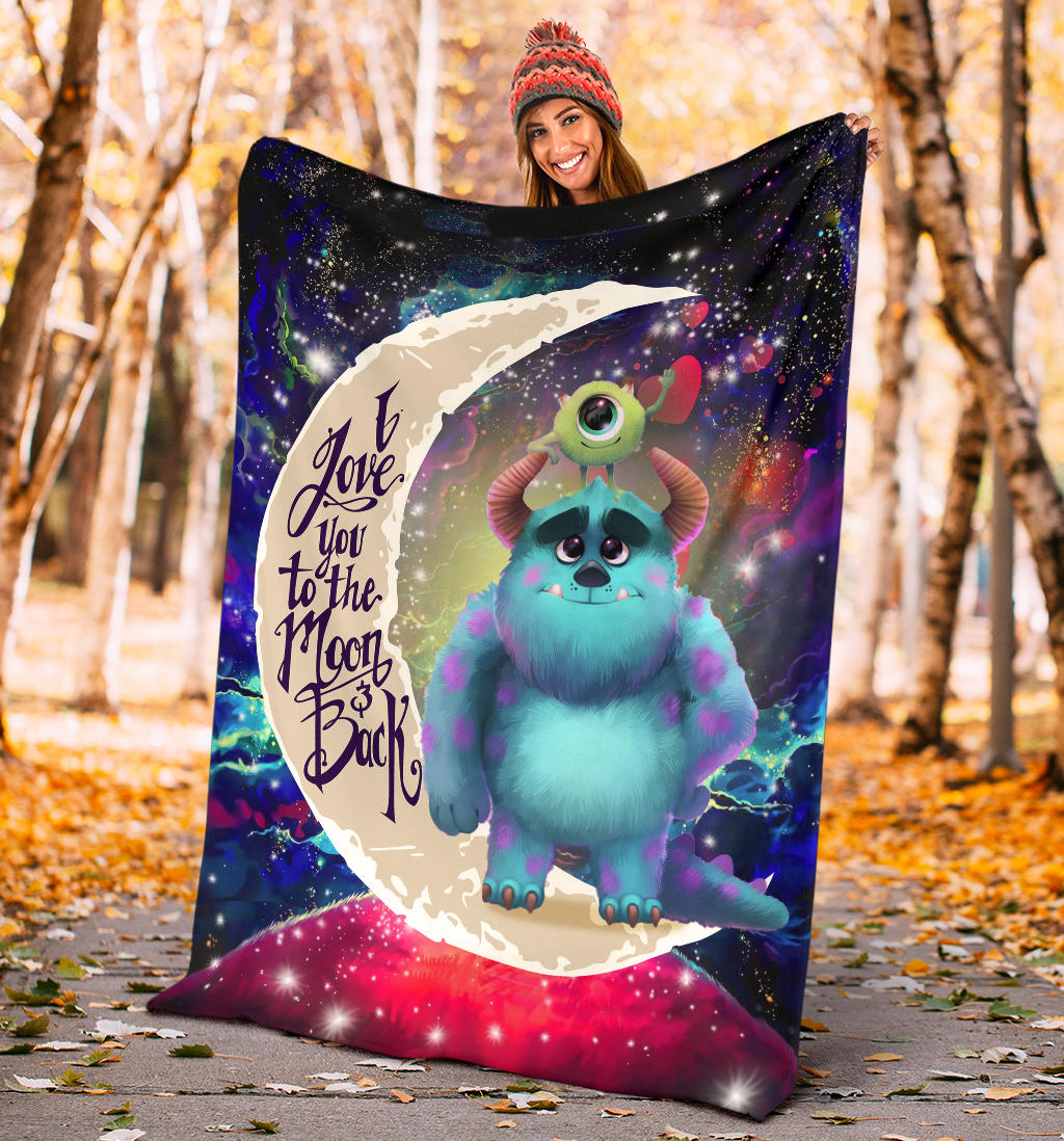 Sully and Mike Monster Inc Galaxy Blanket - Love You to the Moon ...