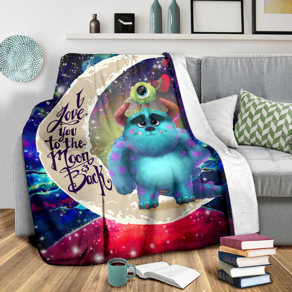 Sully and Mike Monster Inc Galaxy Blanket - Love You to the Moon ...