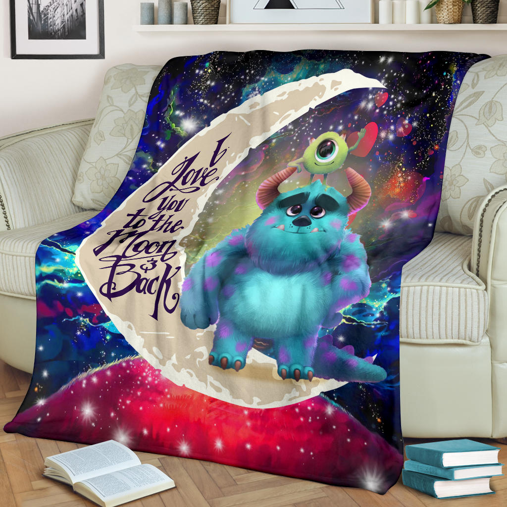 Sully and Mike Monster Inc Galaxy Blanket - Love You to the Moon ...
