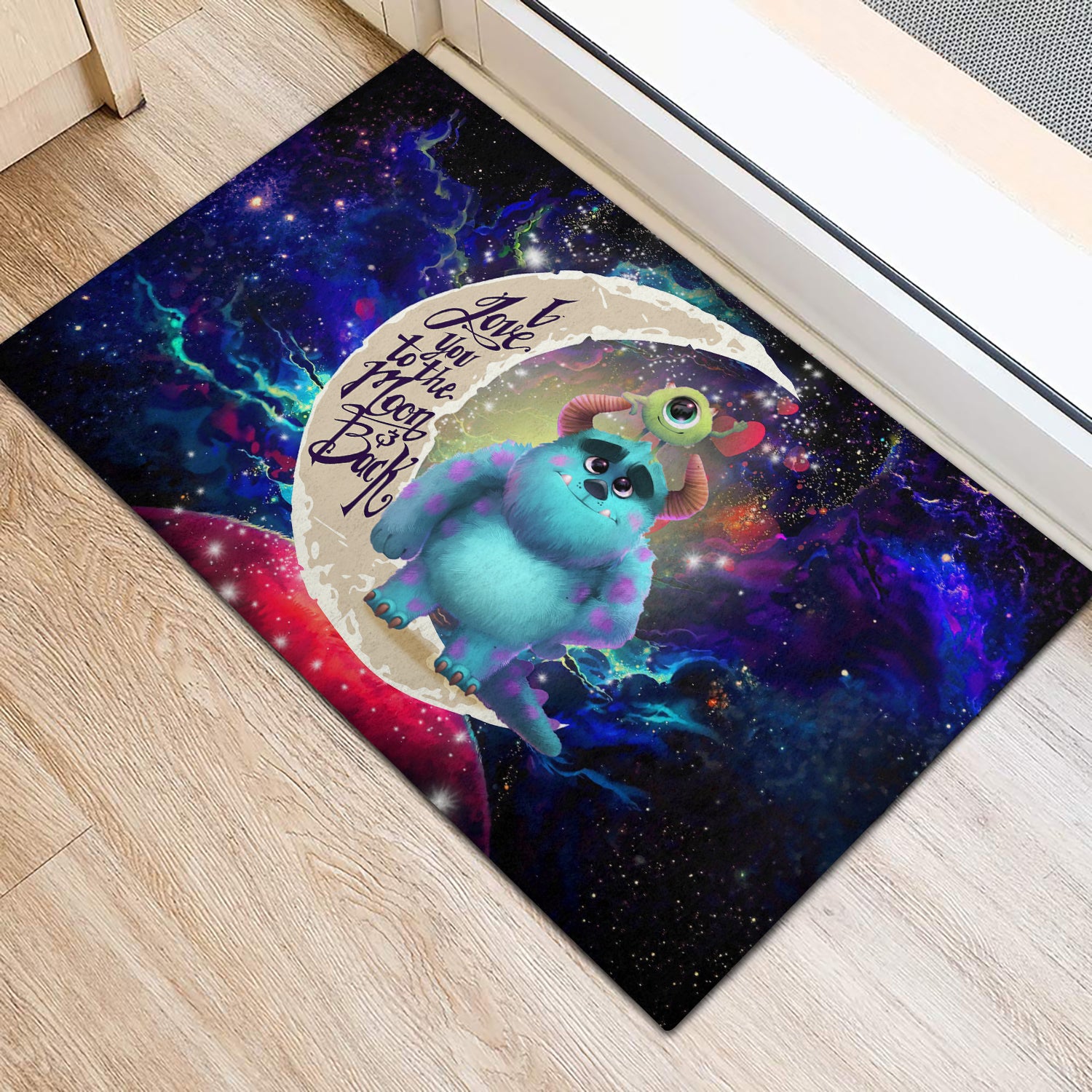 Monster Inc Sully Mike Love You To The Moon Doormat Home Decor - AnimeBape