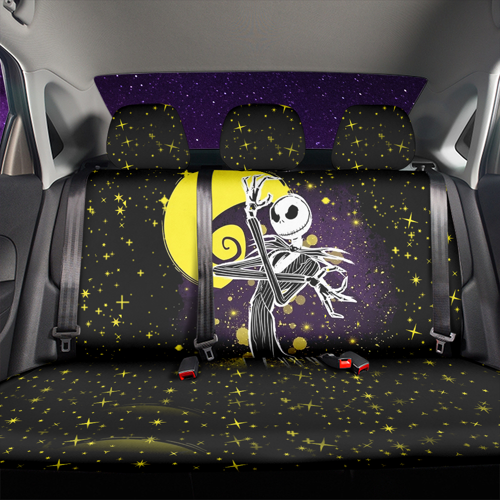 Nightmare Before Christmas Jack Skellington Car Back Seat Covers Decor AnimeBape