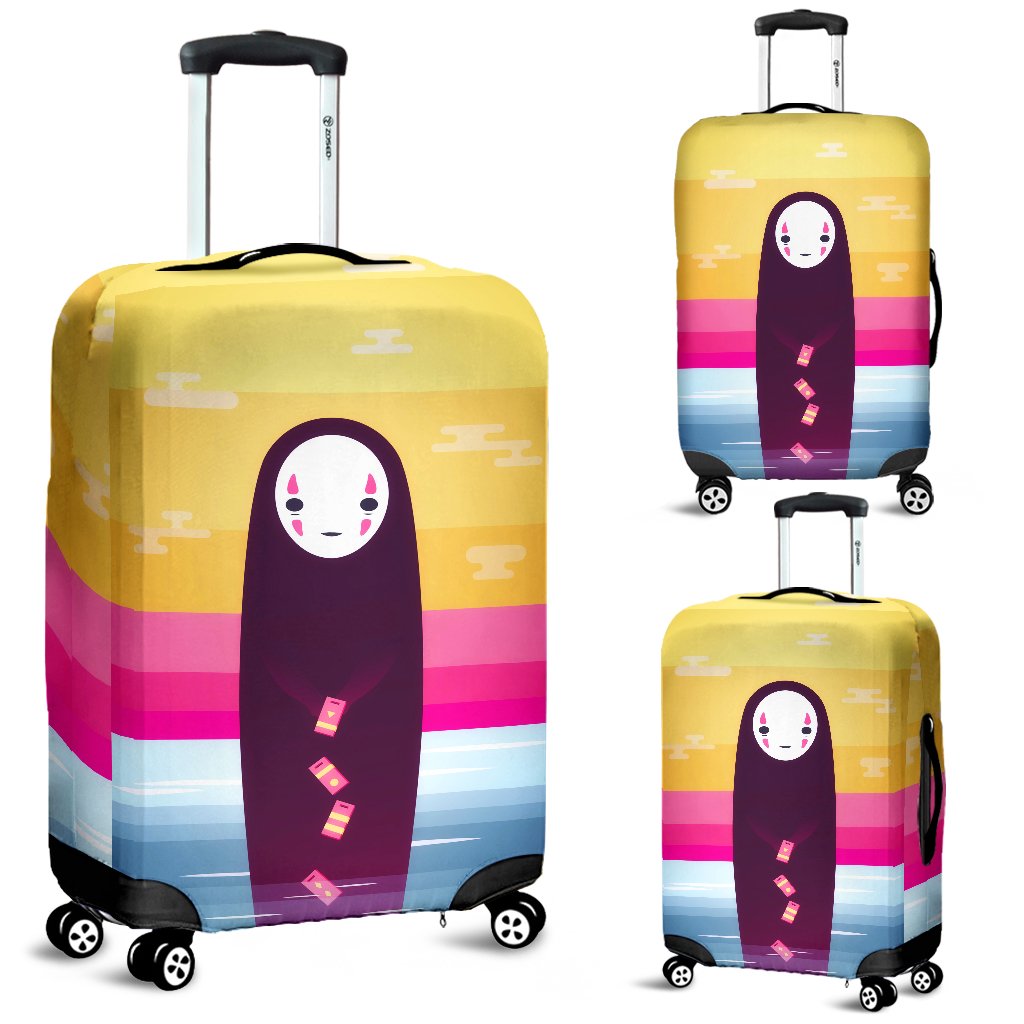 No Face Suitcase Protector Luggage Cover for Travel Protection - AnimeBape