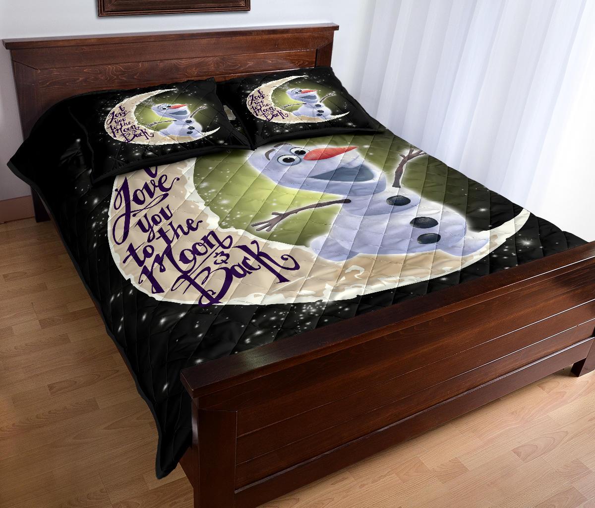 Olaf Quilt Bed Set - To The Moon Themed Bedding Collection - AnimeBape
