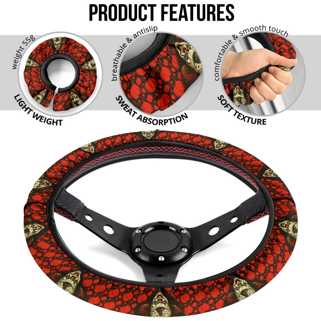 Pennywise It Horror Movie Custom Premium Car Steering Wheel Cover ...