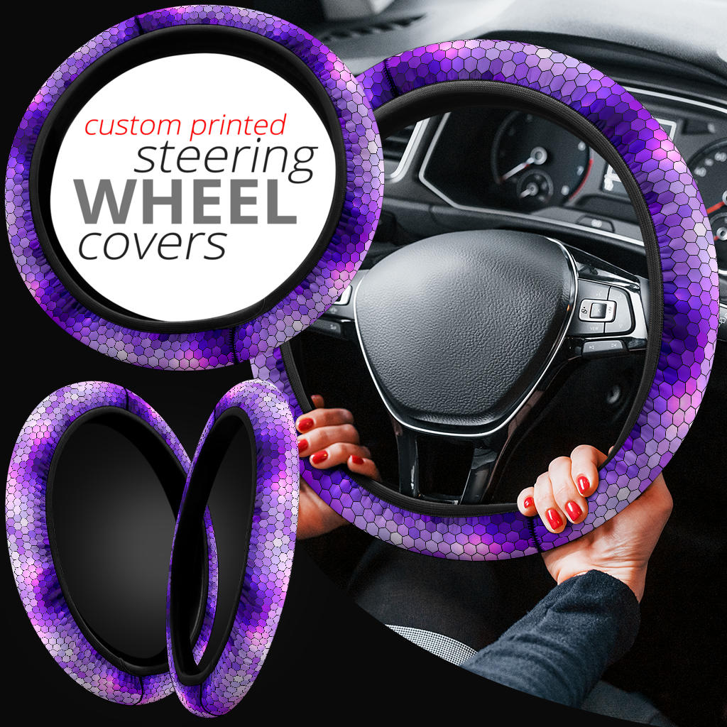 Premium Purple Snake Style Steering Wheel Cover for Car - AnimeBape