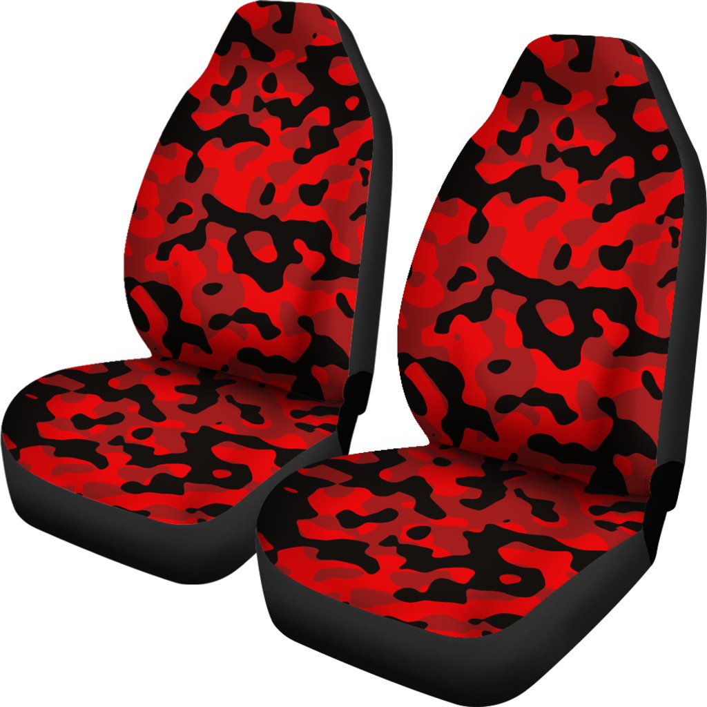Luxury Red Black Camouflage Custom Car Seat Covers Premium Quality ...