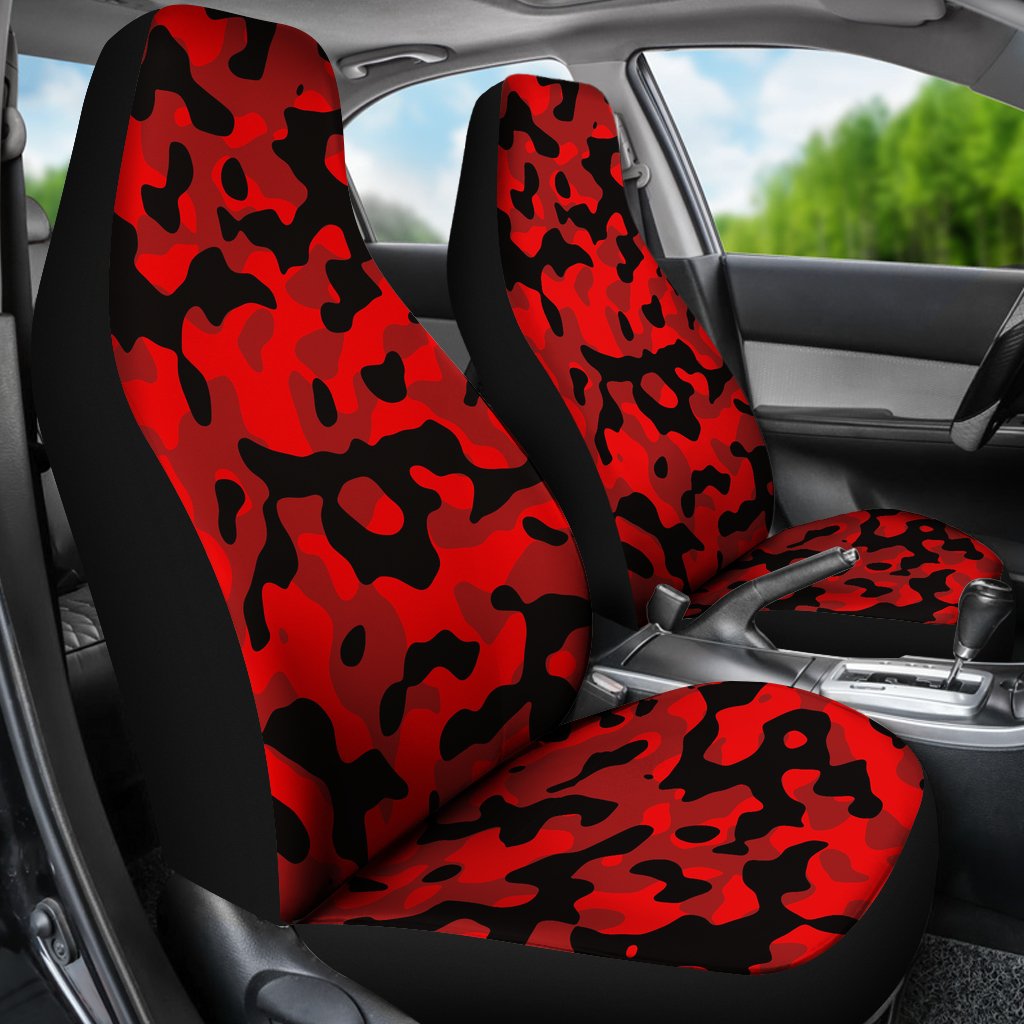 Luxury Red Black Camouflage Custom Car Seat Covers Premium Quality ...