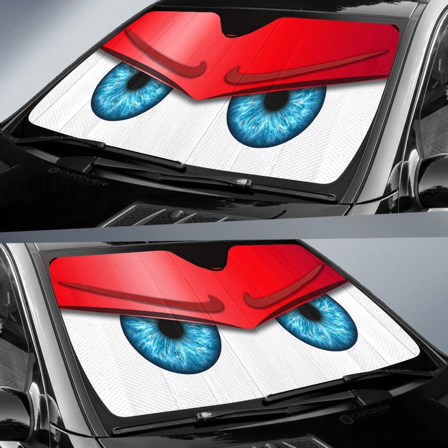 Funny Red Angry Cartoon Eyes Car Windshield Sun Shades Accessories ...