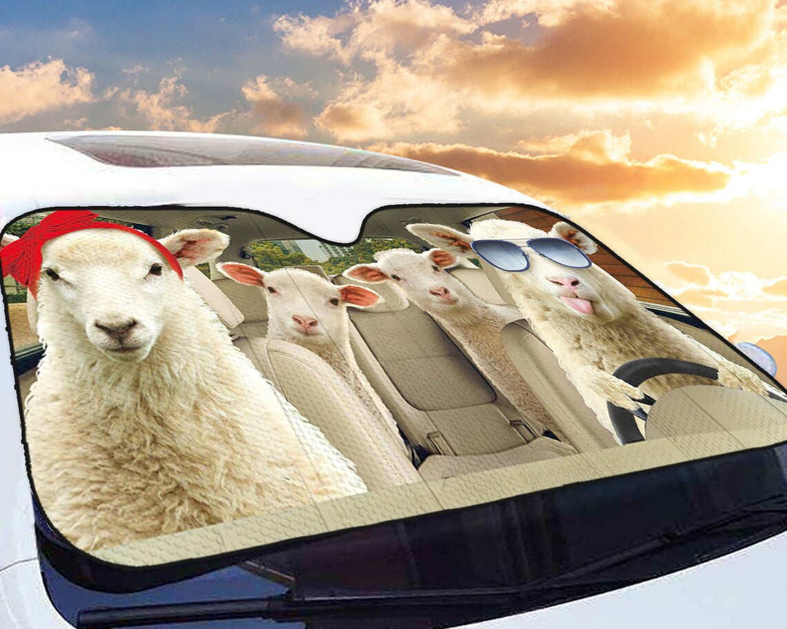 Sheep Family Sunshades for Car Auto Protection and Privacy - AnimeBape