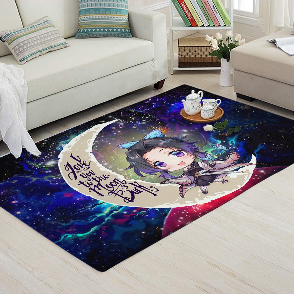 Shinobu Demon Slayer Carpet Rectangle Rug - Love You To The Moon Home ...