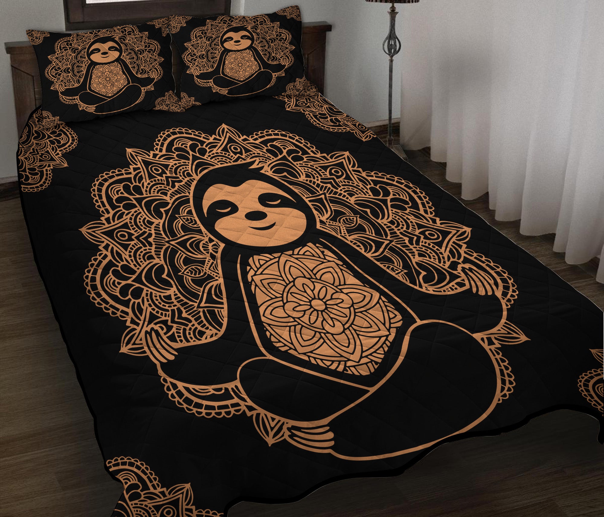 Sloth Mandala Bedding Sets for Yoga and Relaxation - AnimeBape