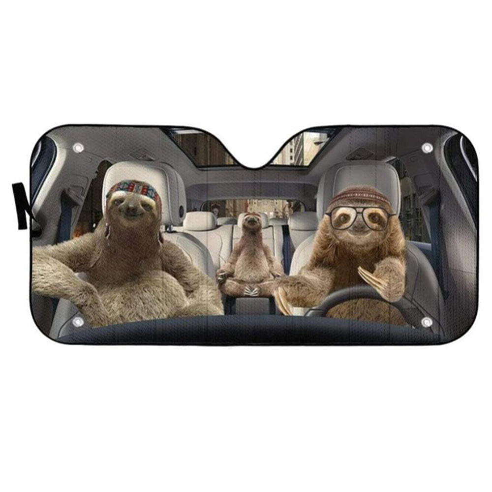 Custom Sloth Windshield Sun Shades for Cars Auto Accessories Gift AnimeBape