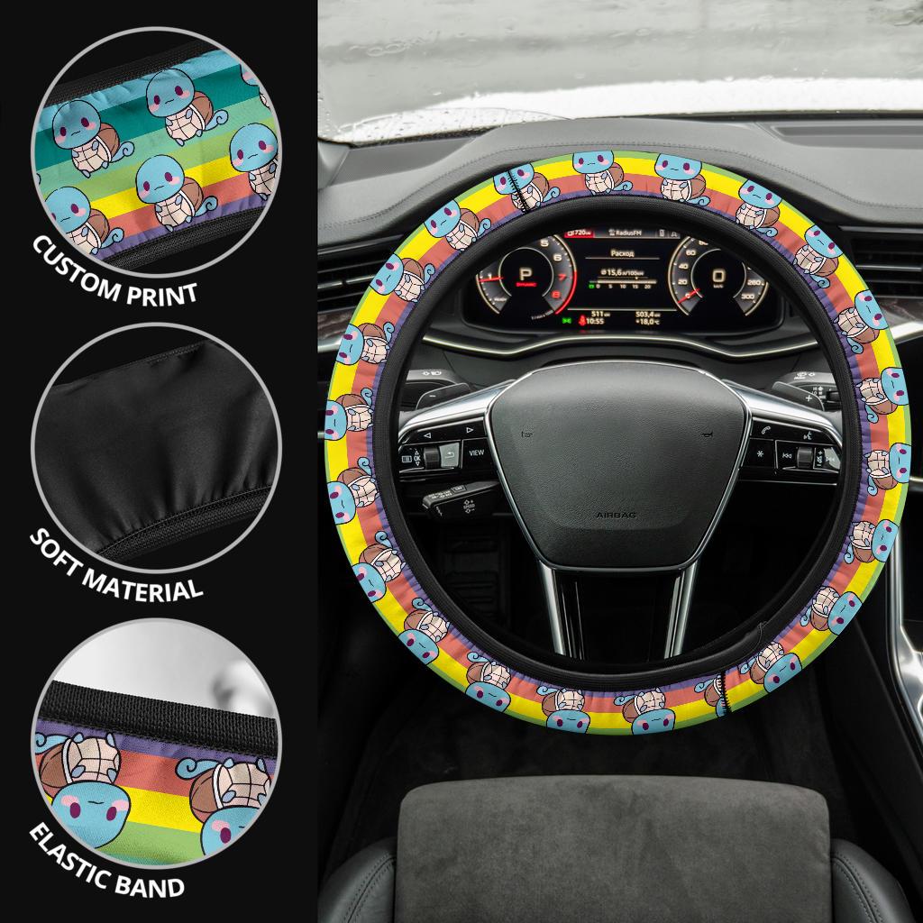 Squirtle Pokemon-Themed Luxury Custom Car Steering Wheel Cover ...