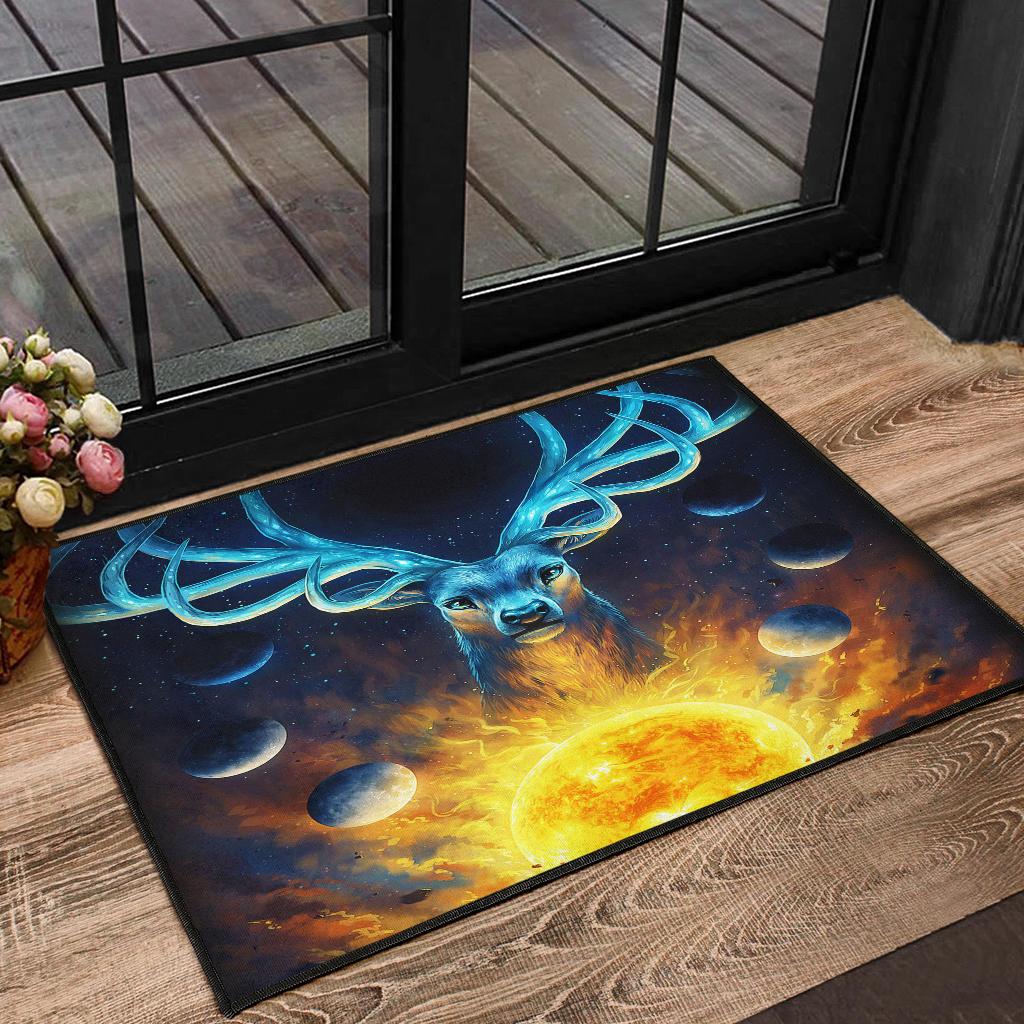 Custom Stag Doormat - Personalized Welcome Mat for Party Decor - AnimeBape