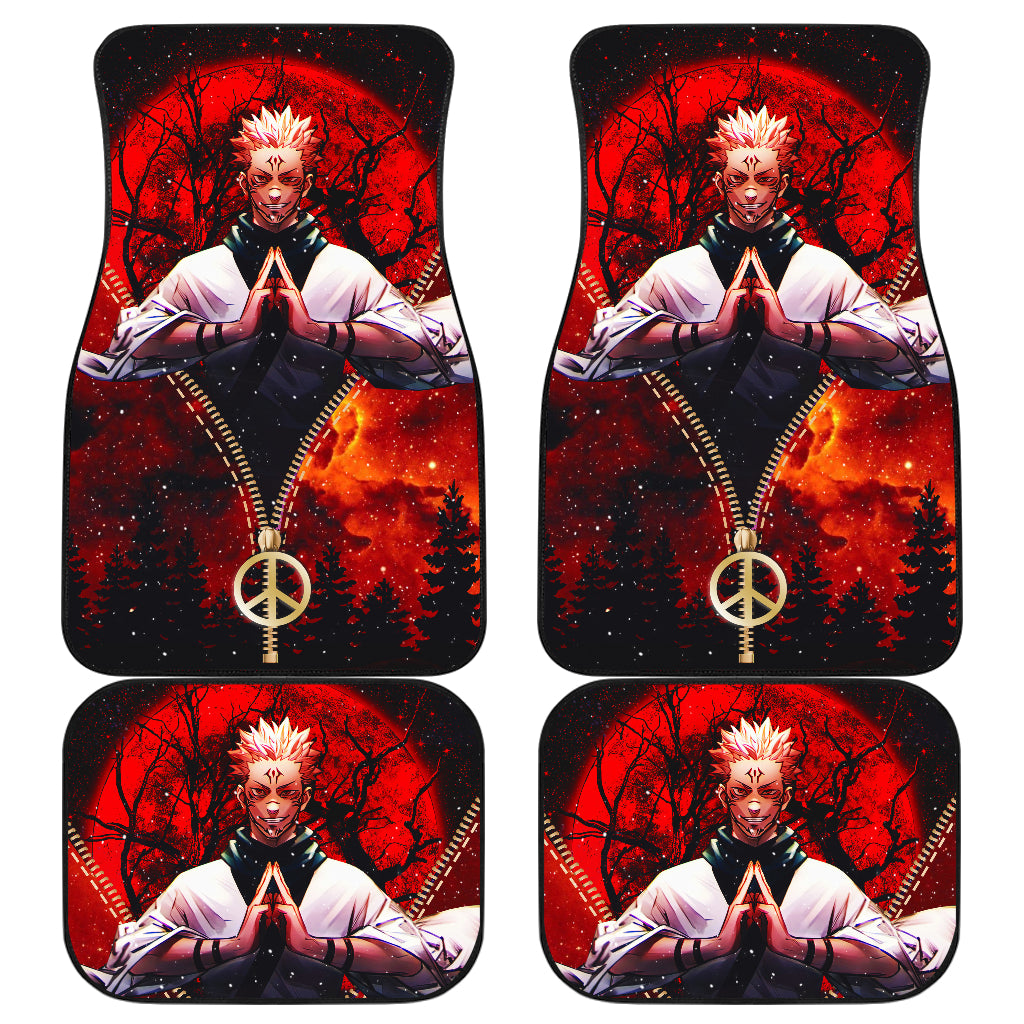 Sukuna Jujutsu Kaisen Galaxy Zipper Car Floor Mats Accessories - AnimeBape