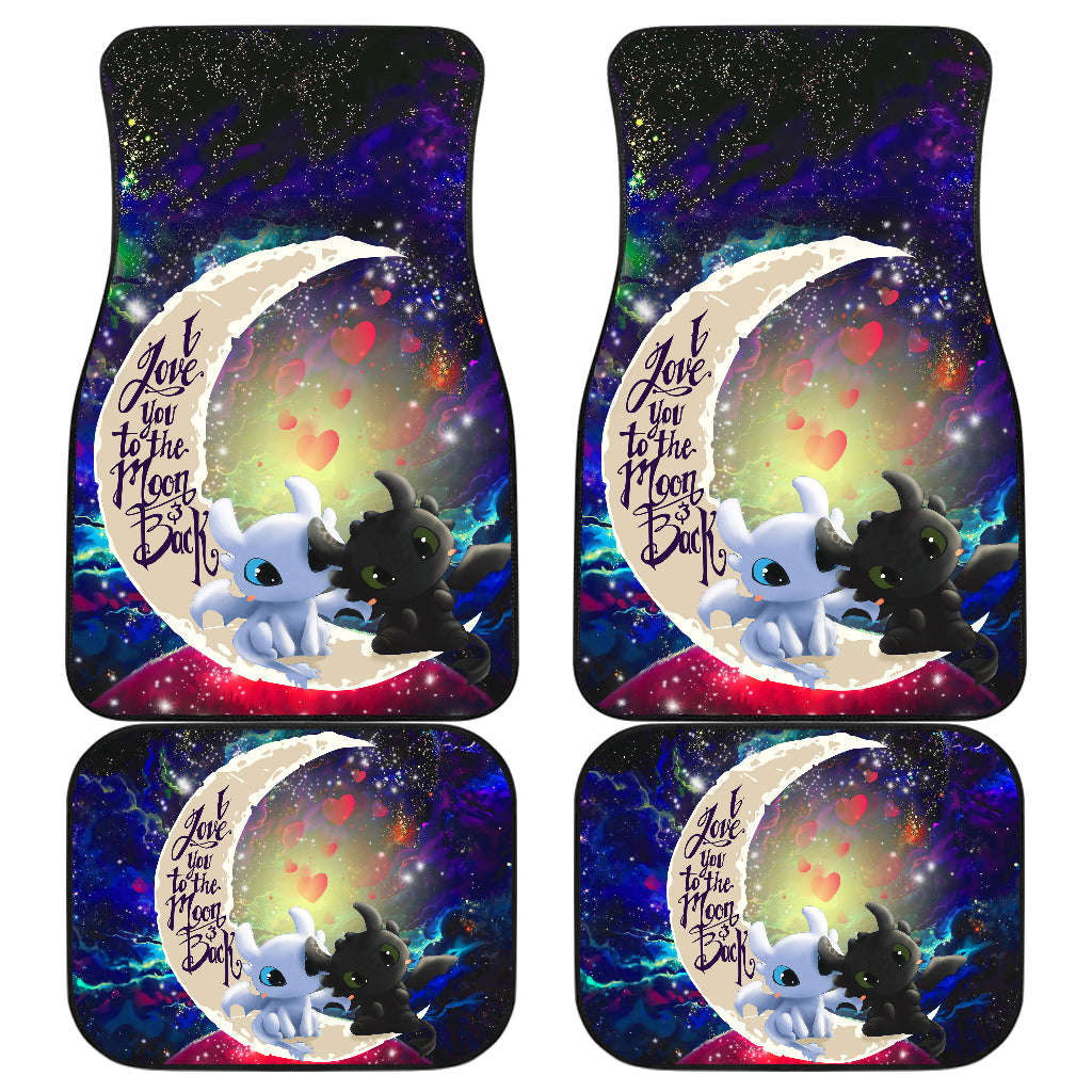 Toothless Night Fury Galaxy Car Mats - Love You To The Moon Design ...