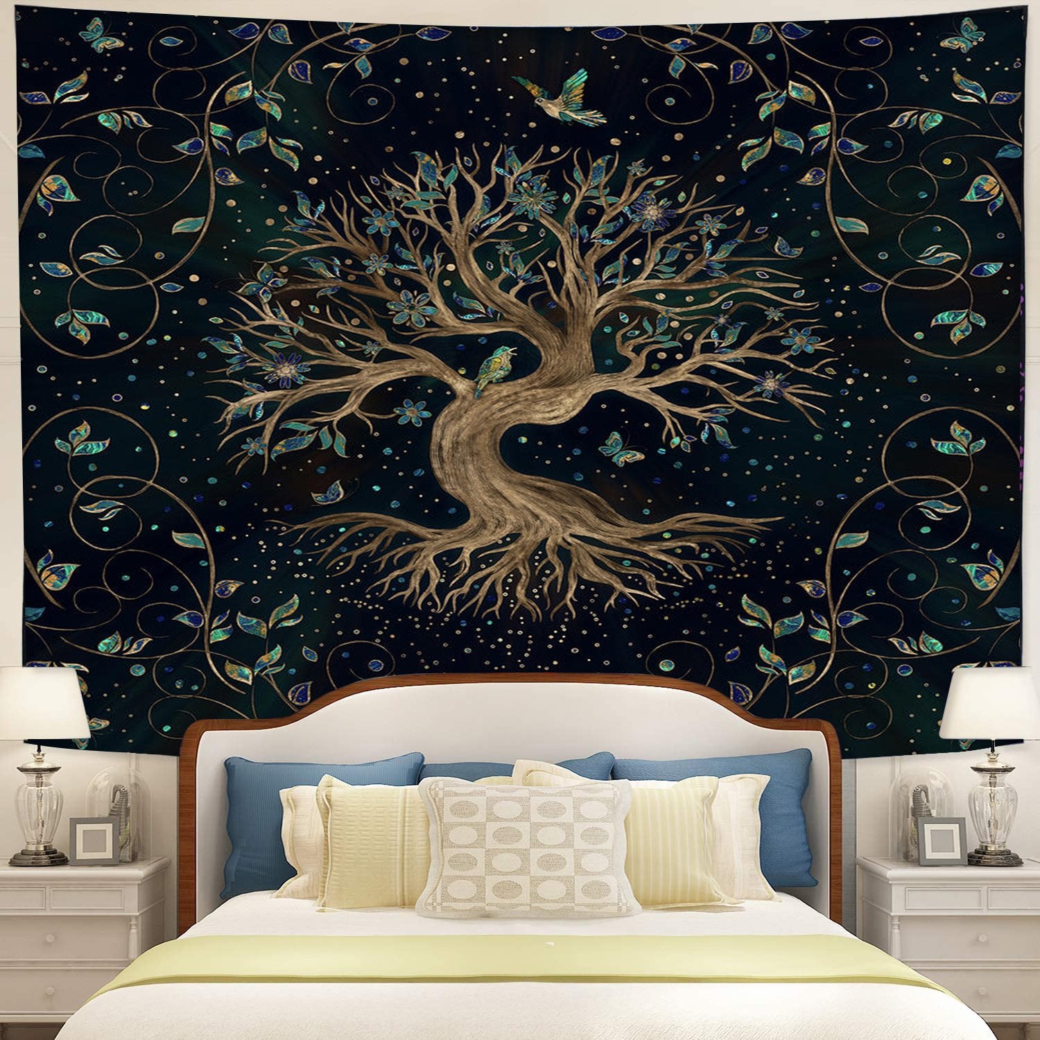 Tree of Life Wall Art Decor Tapestry for Home Living Room - AnimeBape