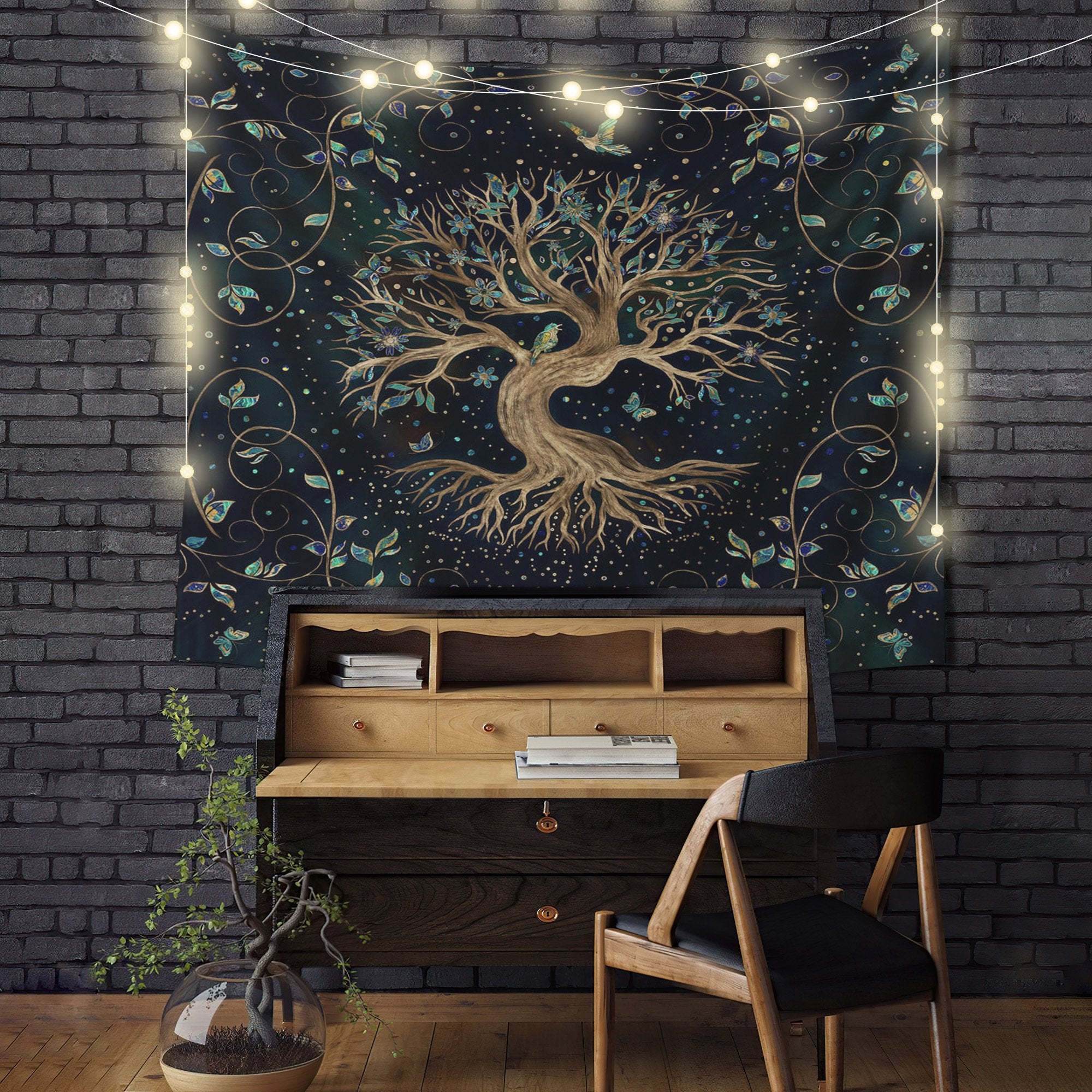 Tree of Life Wall Art Decor Tapestry for Home Living Room - AnimeBape