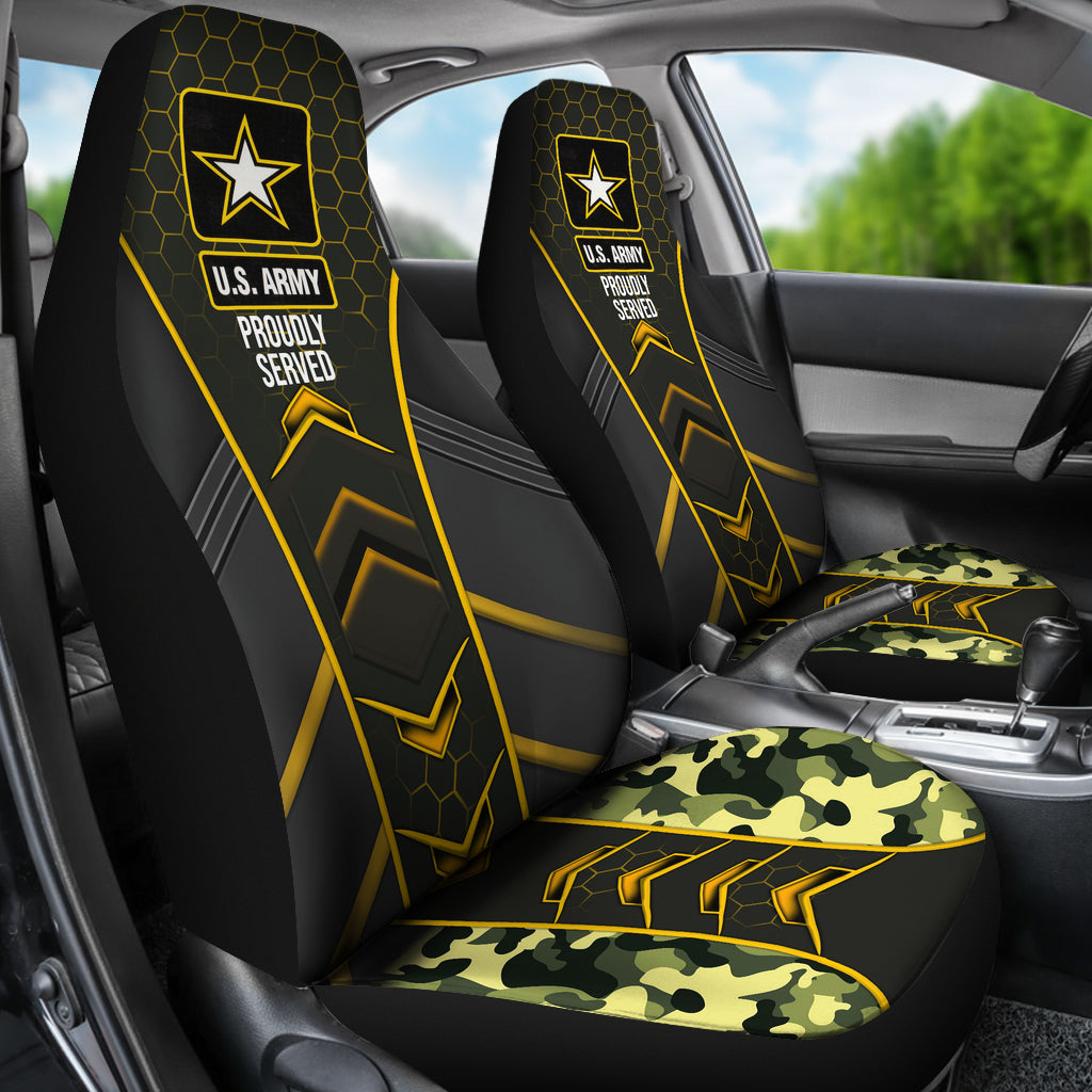 Custom US Army Proudly Served Car Seat Covers - Premium Protectors ...