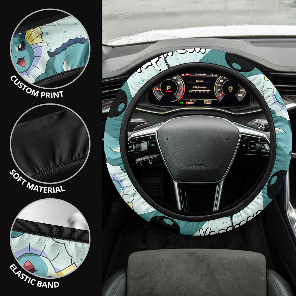 Vaporeon Steering Wheel Cover for Pokemon Fans - AnimeBape