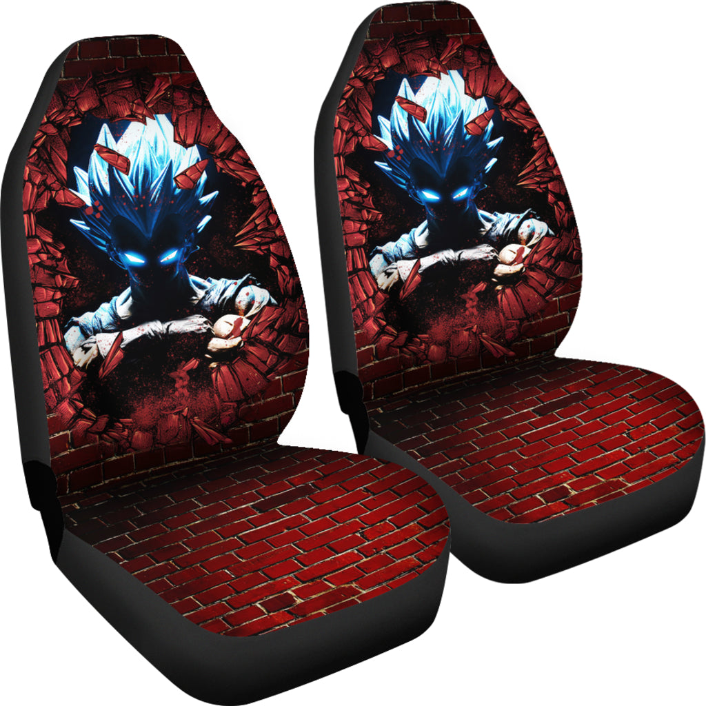 Vegeta Car Seat Covers for Break Wall Decor and Protection - AnimeBape