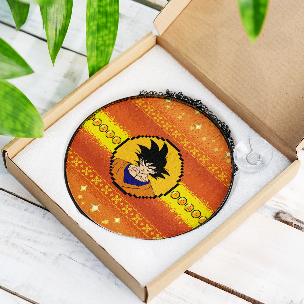 Window Decor Dragon Ball Z Goku Christmas Stained Glass Suncatcher ...