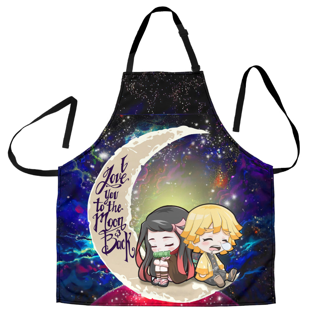 Zenitsu Nezuko Chibi Demon Slayer Galaxy Custom Apron Gift for Cooks ...