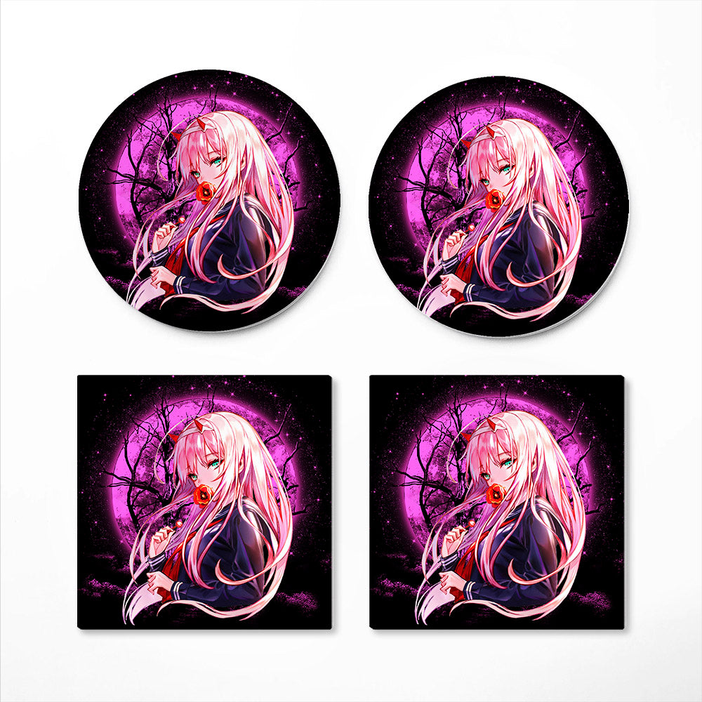 Moonlight Zero Two Drink Coasters - AnimeBape