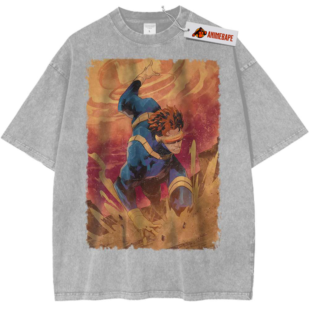 X-Men Cyclops Vintage Tee, Marvel Comics Graphic Shirt - AnimeBape