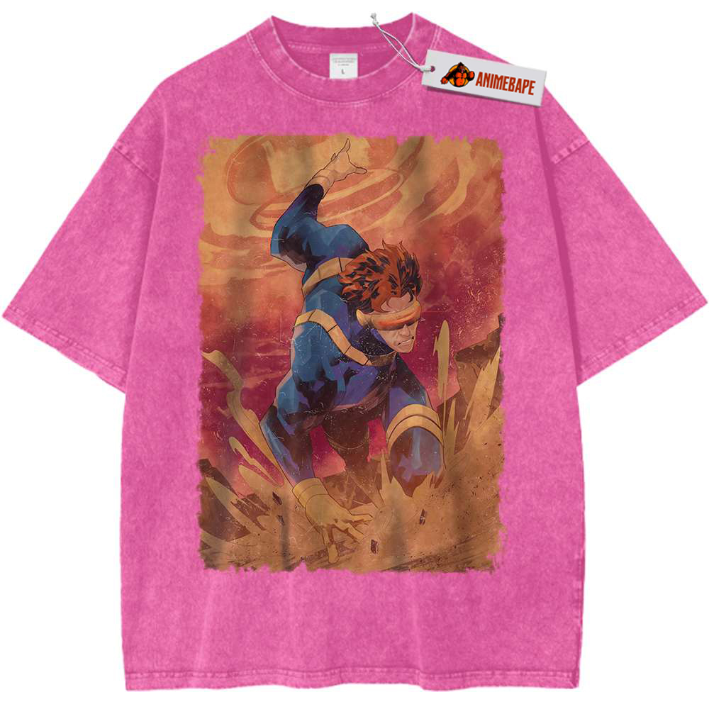 X-Men Cyclops Vintage Tee, Marvel Comics Graphic Shirt - AnimeBape
