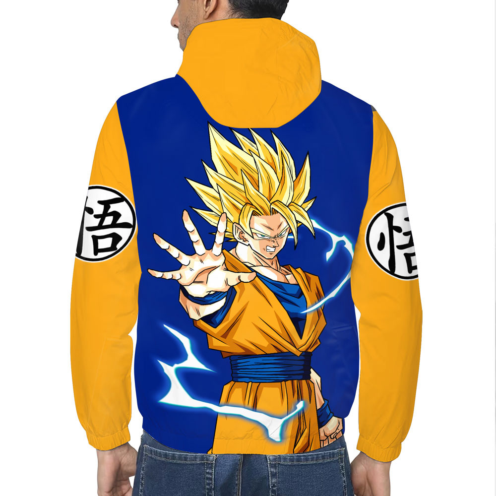 Dragon Ball Z Goku Super Saiyan Windbreaker Jacket for Fans - AnimeBape